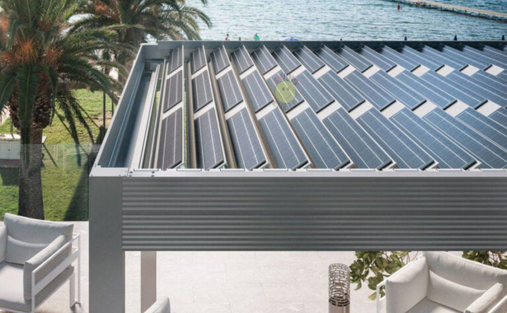 ️ Solar-Lamellendach - Meterstein Terrassendach Premium Solar Lamellendach